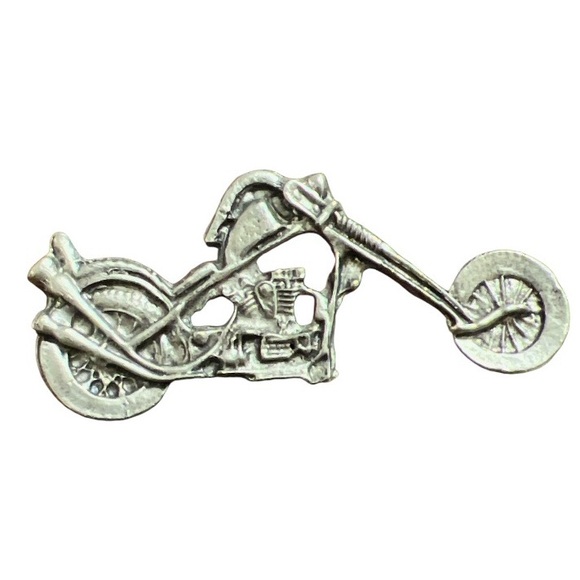 Vintage | Jewelry | Vintage Silver Toned Motorcycle Pin Euc | Poshmark